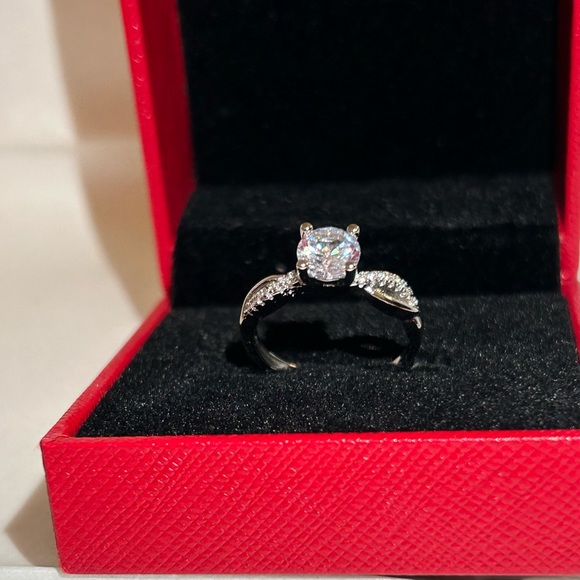 Jewelry | New 1 Carat Vvsi Round Brilliant Cut 65mm Moissanite Ring ...